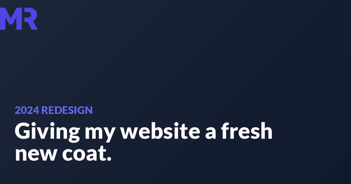 2024 Redesign - Marc Reichel