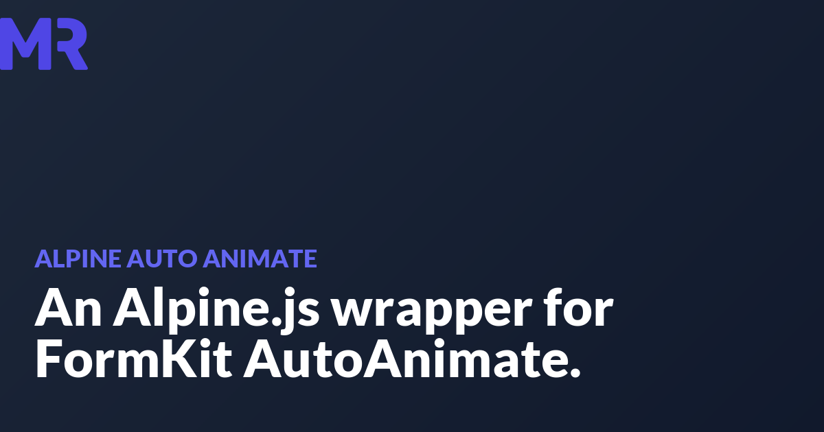 Alpine Auto Animate - Marc Reichel